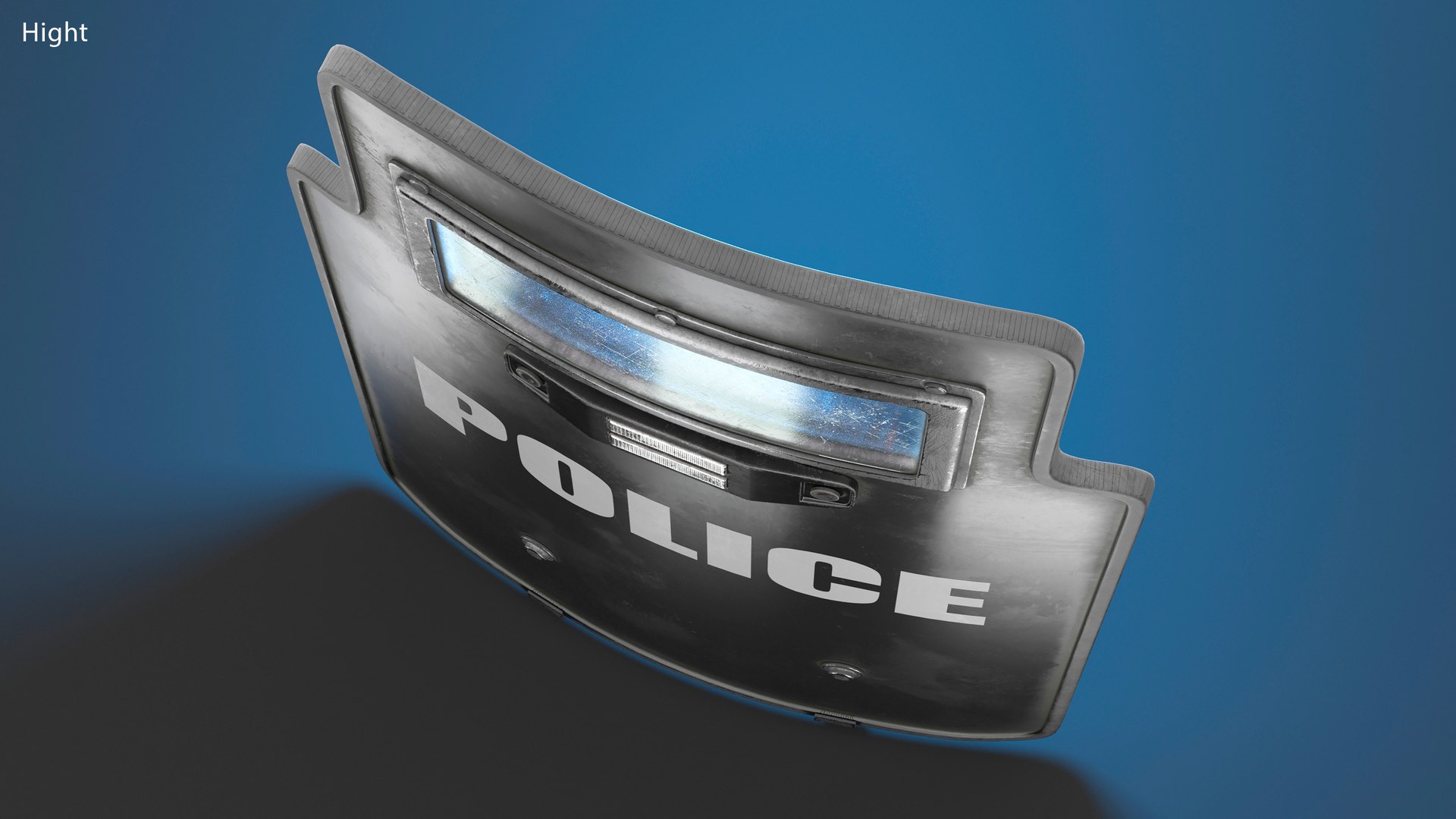 Police Tactical Riot Shield Hight And Low Poly PBR 3D Model ...