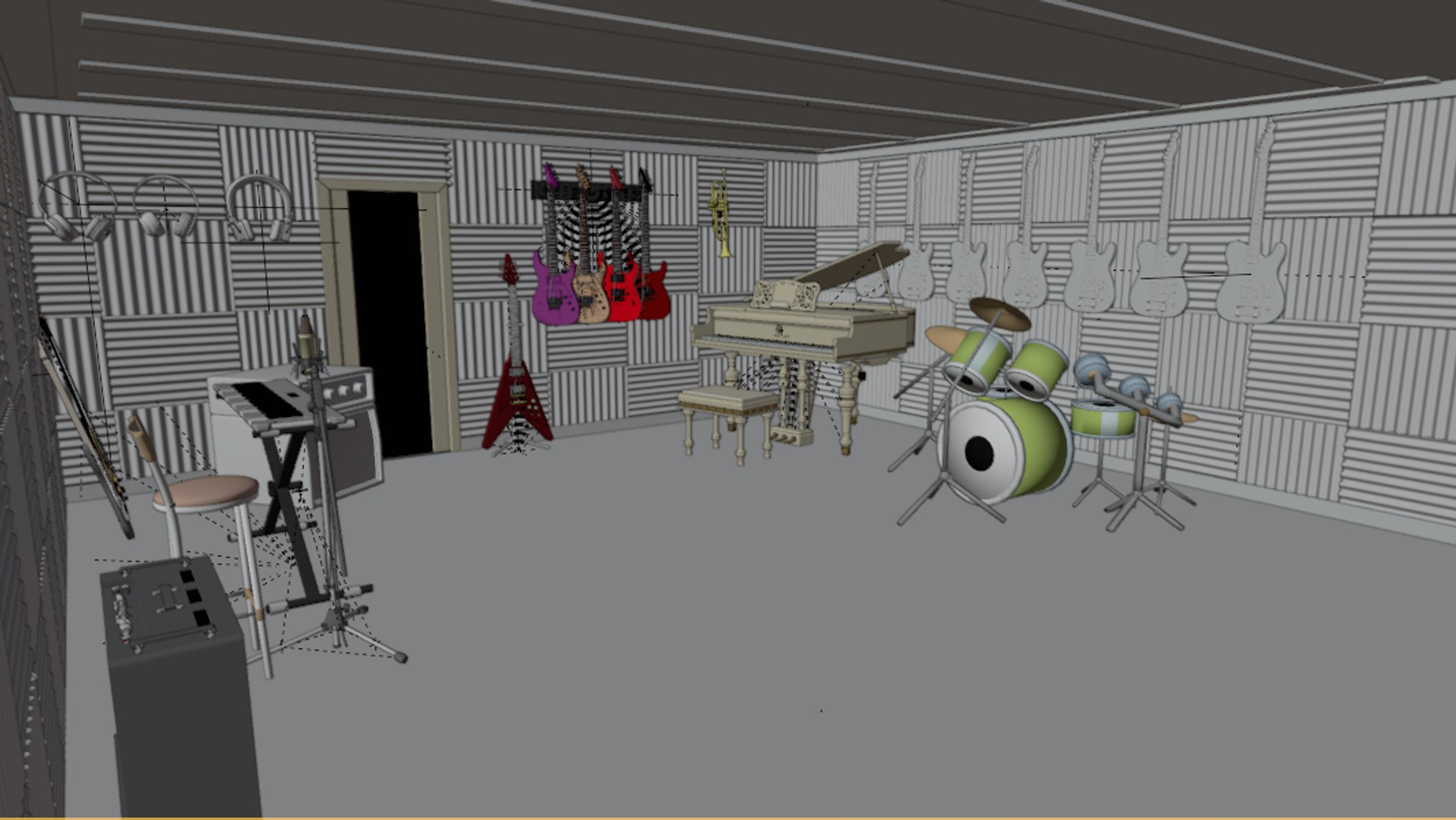 Music Room 3D Model - TurboSquid 2188814