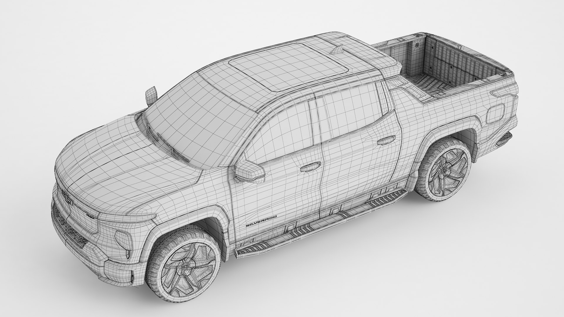 Chevrolet Silverado EV RST 2024 White model - TurboSquid 1999932