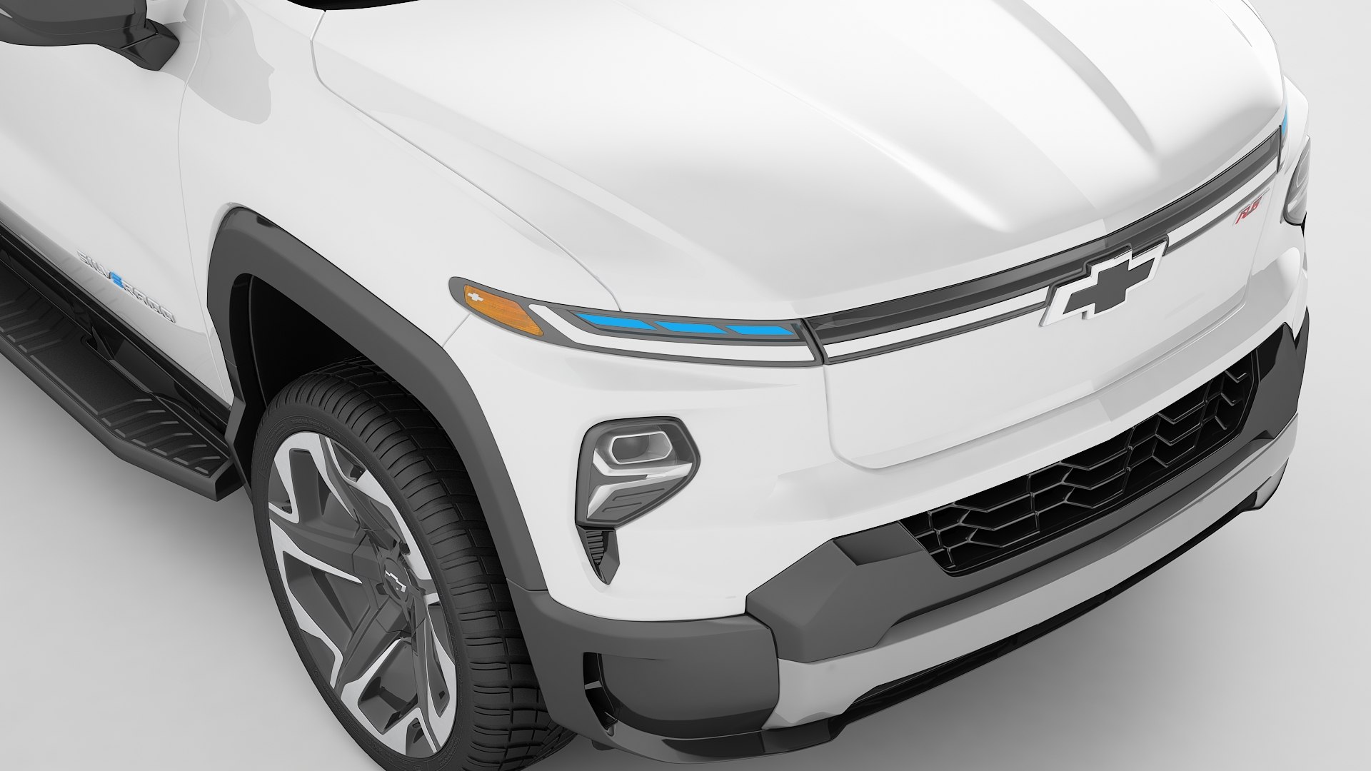 Chevrolet Silverado EV RST 2024 White model - TurboSquid 1999932