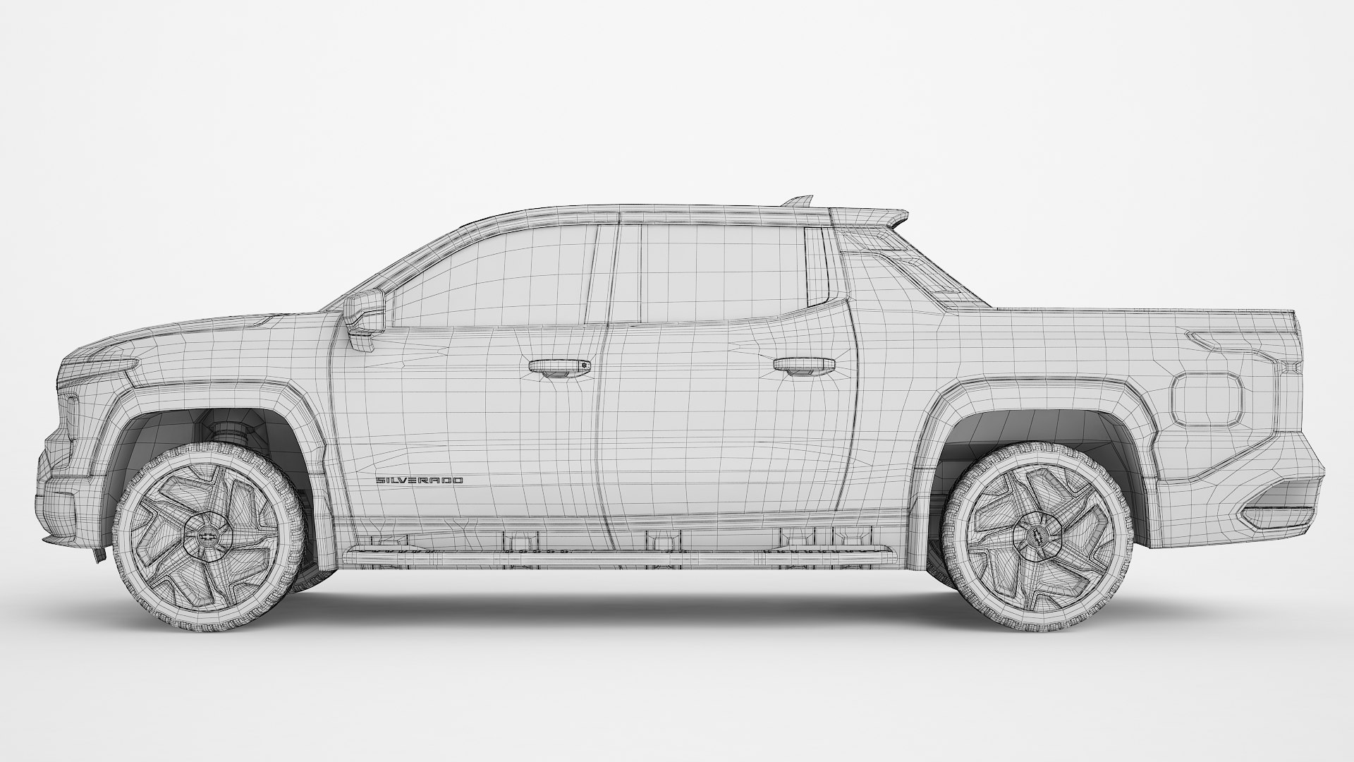 Chevrolet Silverado EV RST 2024 White model - TurboSquid 1999932