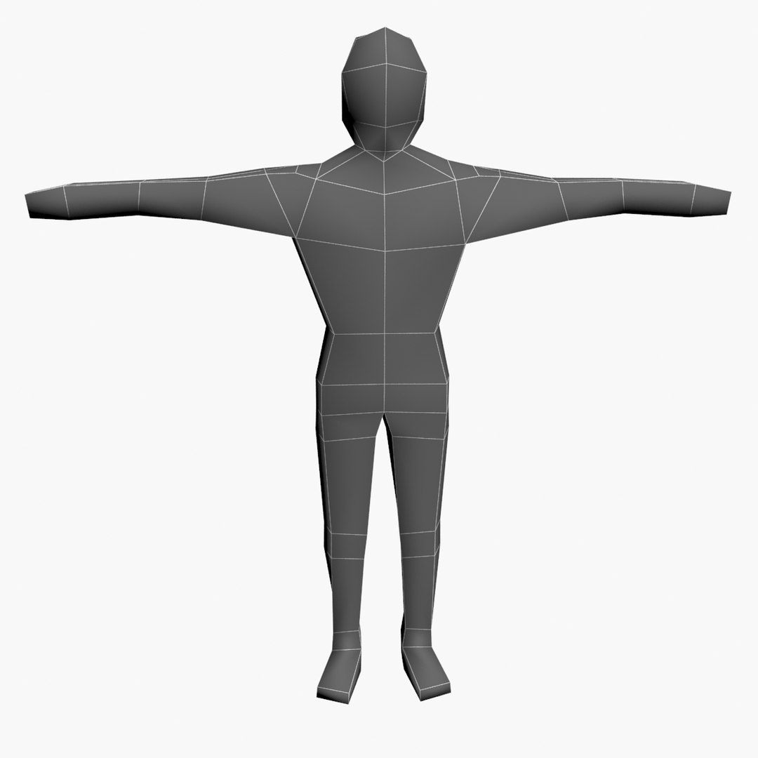 Base character rigged t-pose model - TurboSquid 1274900