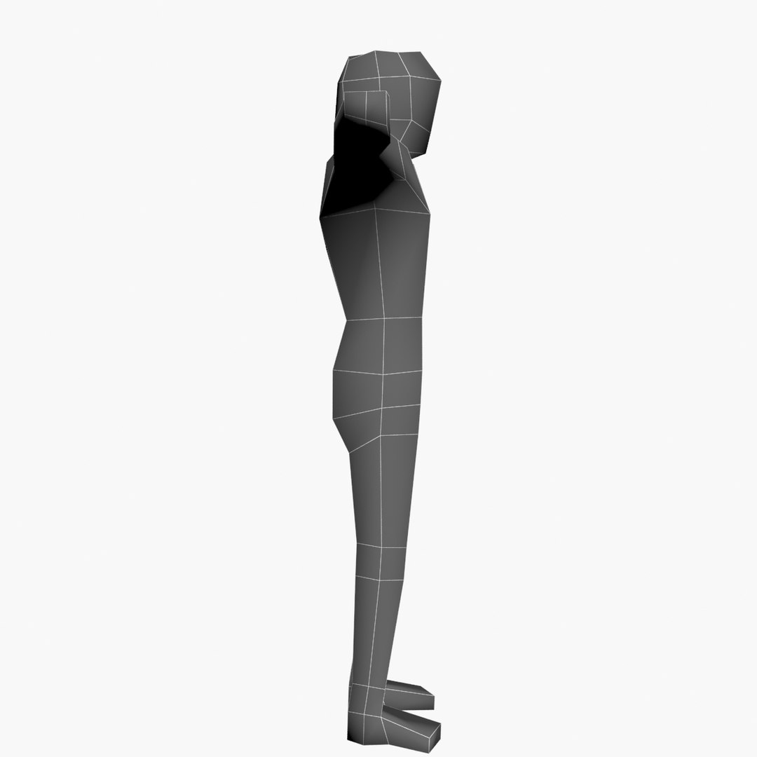 Base character rigged t-pose model - TurboSquid 1274900