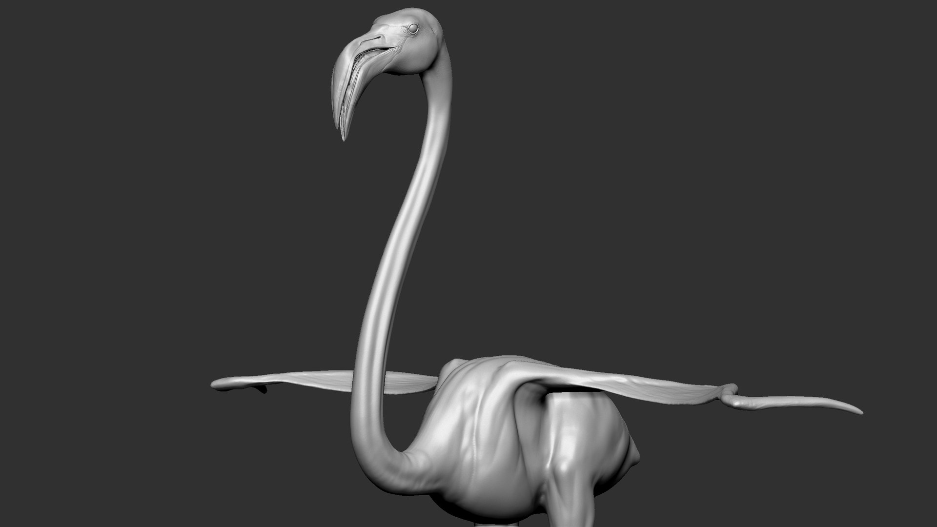 3D Flamingo vfx zbrush sculpture digital - TurboSquid 1836196
