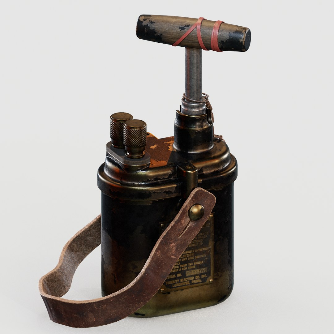 3D WWII 10 Cap Blasting Machine - TurboSquid 2259559