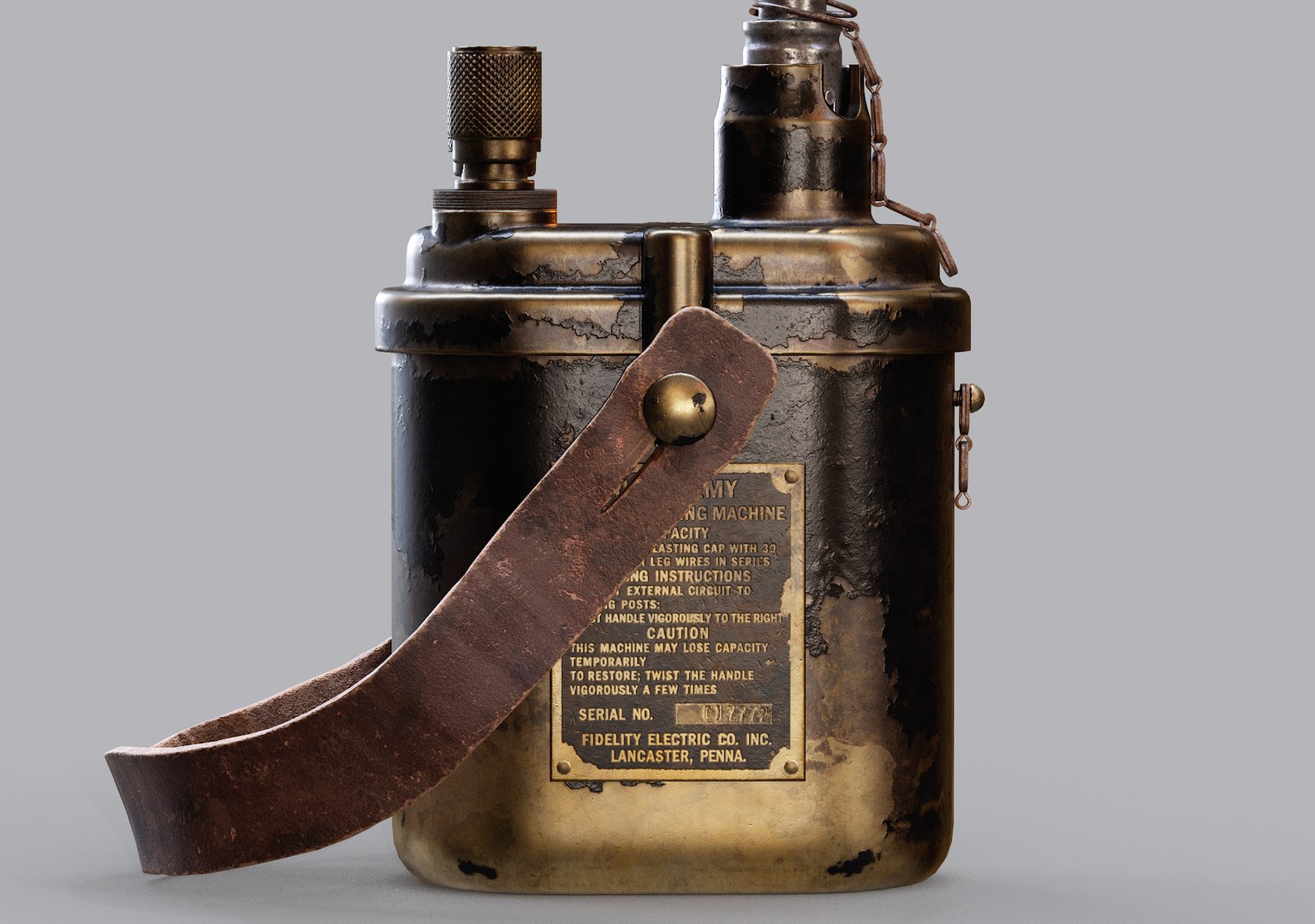 3D WWII 10 Cap Blasting Machine - TurboSquid 2259559