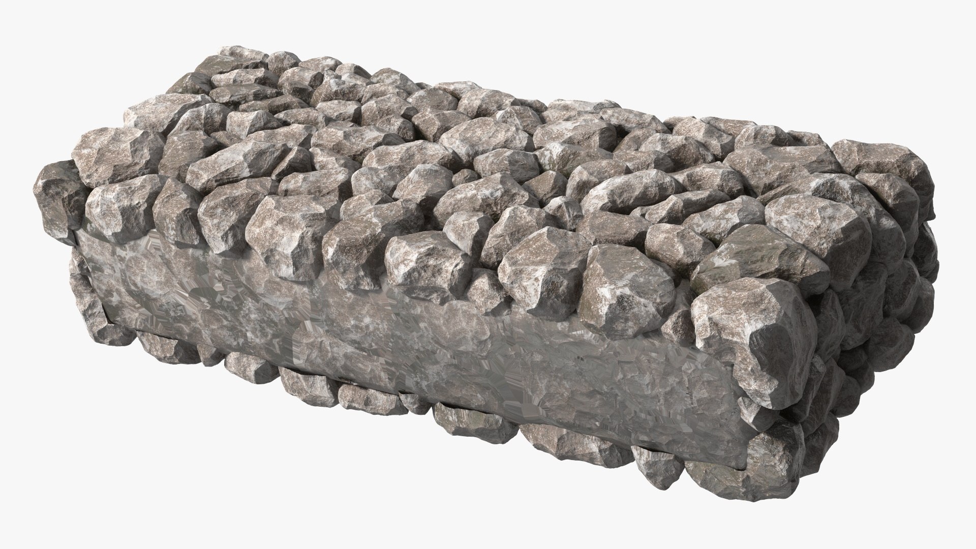 3D Weathered Stone Wall - TurboSquid 2288481