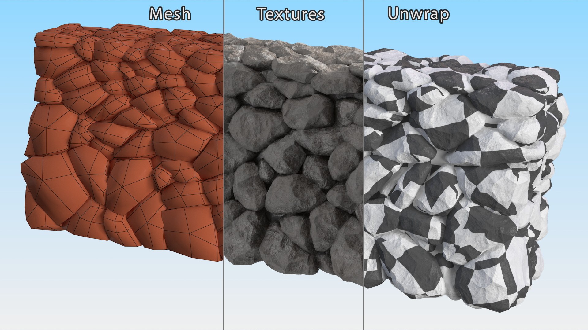 3D Weathered Stone Wall - TurboSquid 2288481