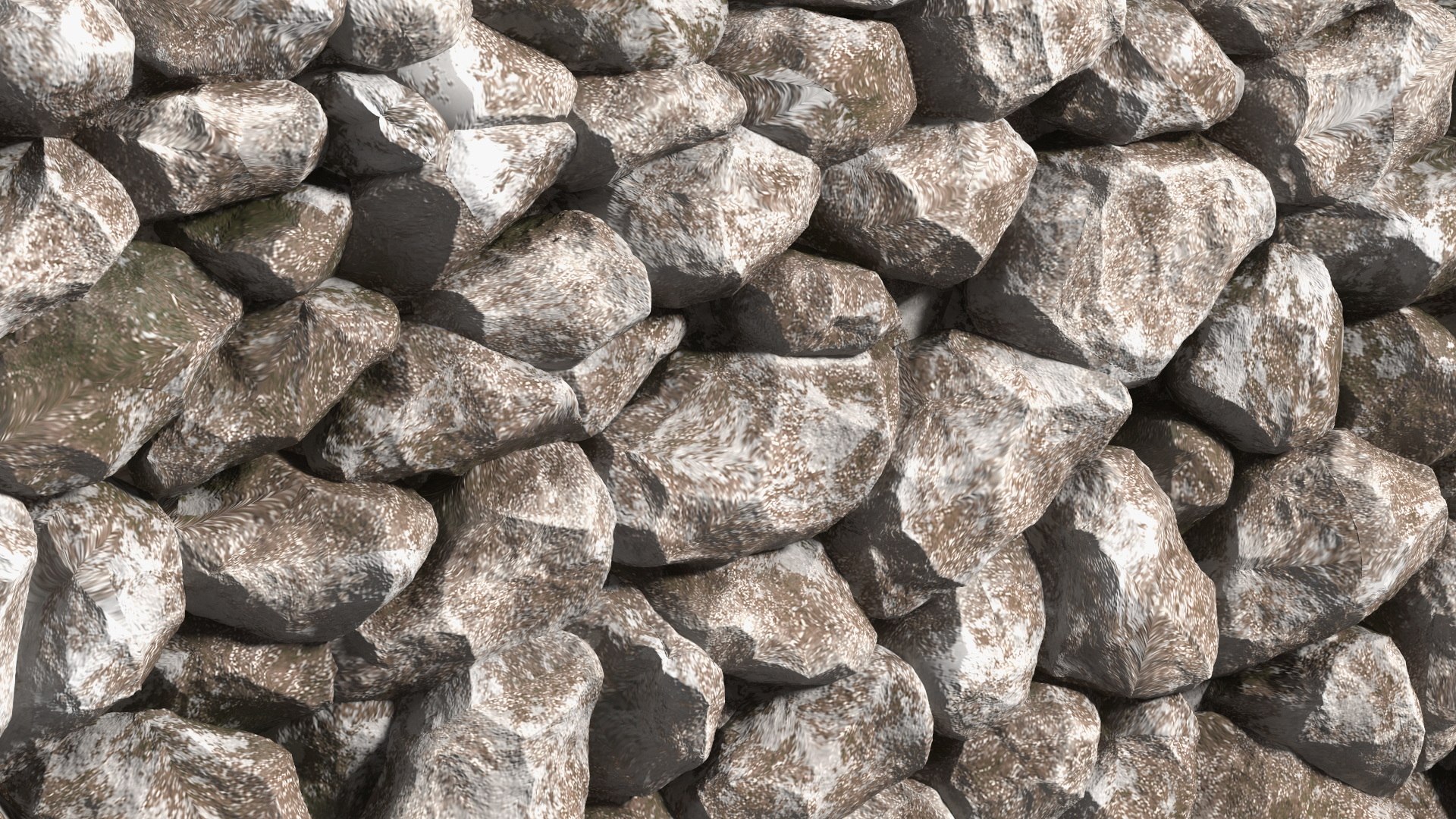 3D Weathered Stone Wall - TurboSquid 2288481