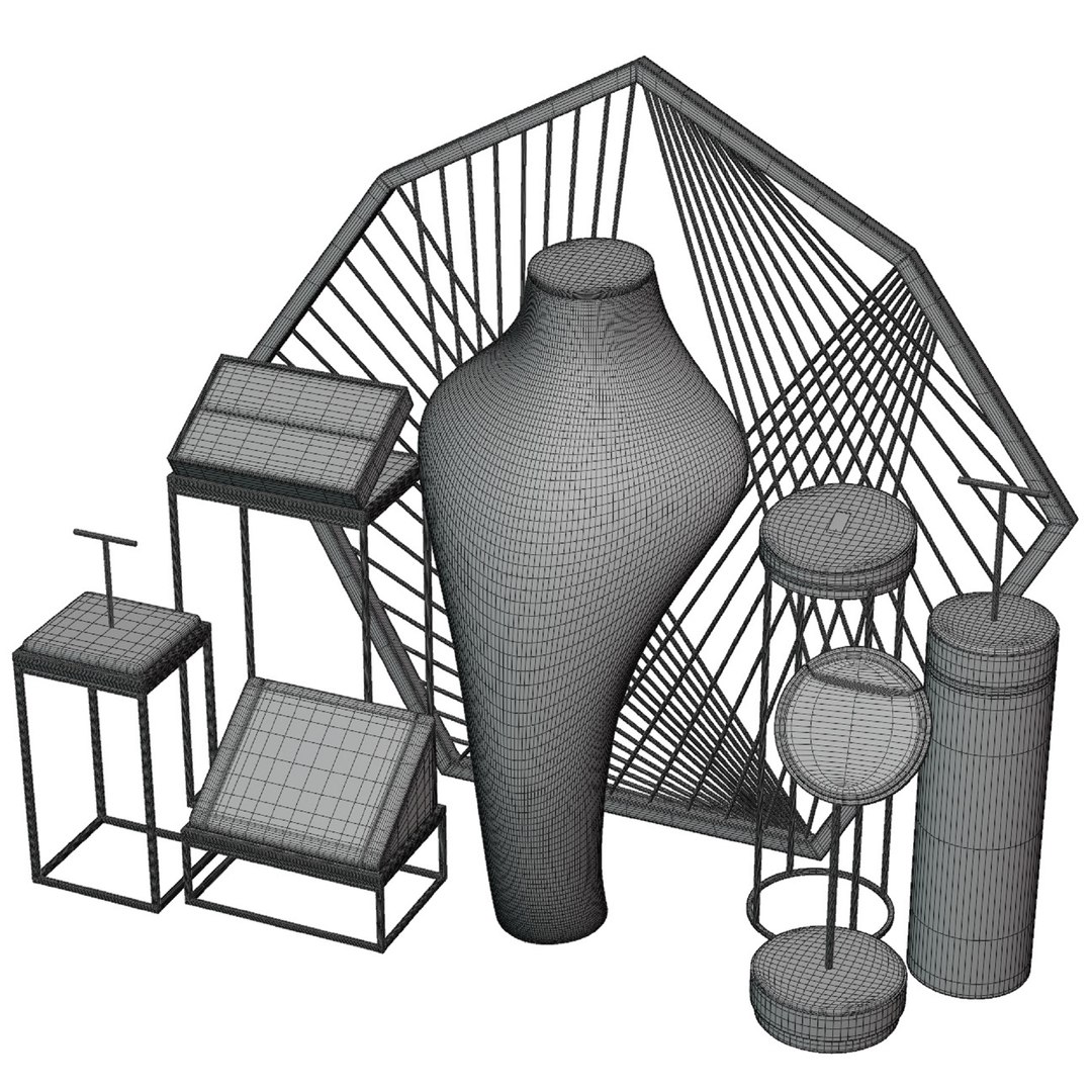 3D Model Jewelry Stand Vol 2 3D Print Model - TurboSquid 2165780