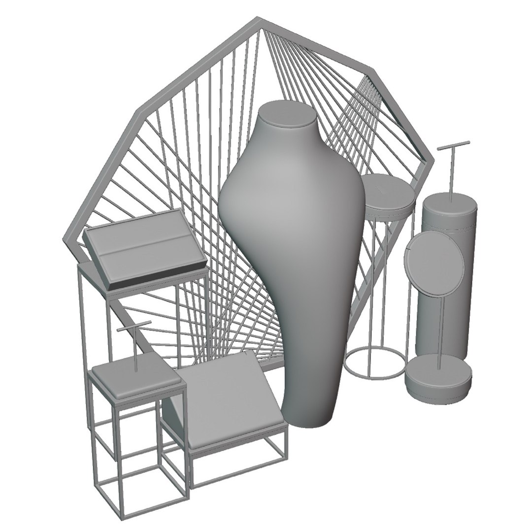 3D Model Jewelry Stand Vol 2 3D Print Model - TurboSquid 2165780