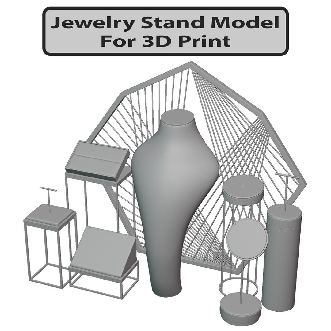 3D Model Jewelry Stand Vol 2 3D Print Model - TurboSquid 2165780