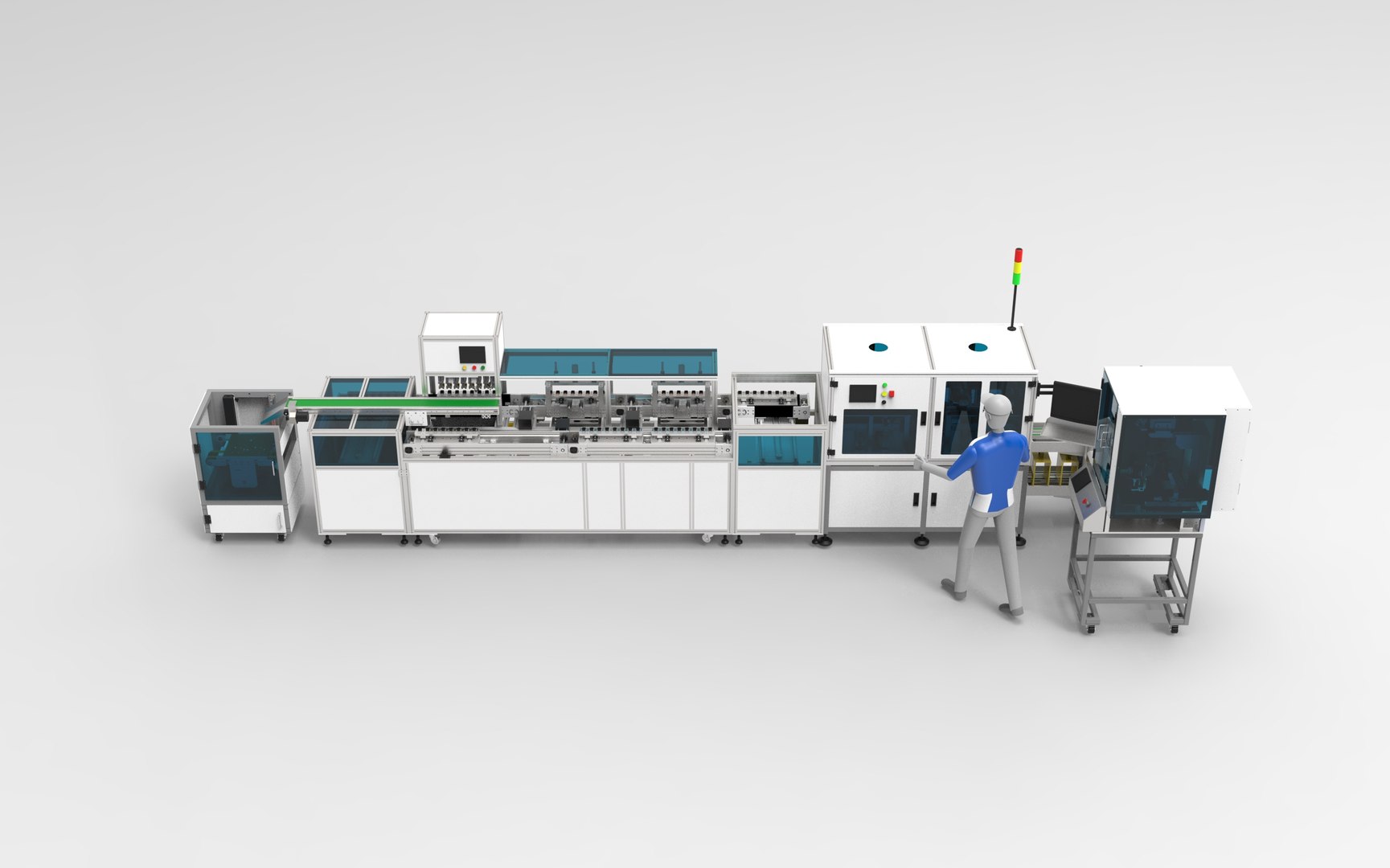 Automatic Inspection Assembly Line 3D Model - TurboSquid 1900545