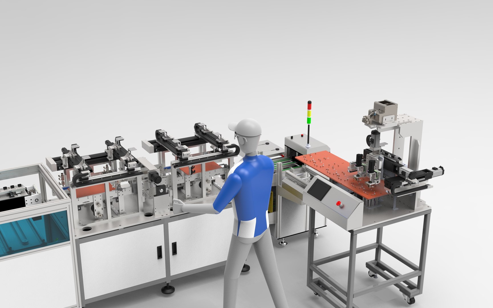 Automatic Inspection Assembly Line 3D Model - TurboSquid 1900545