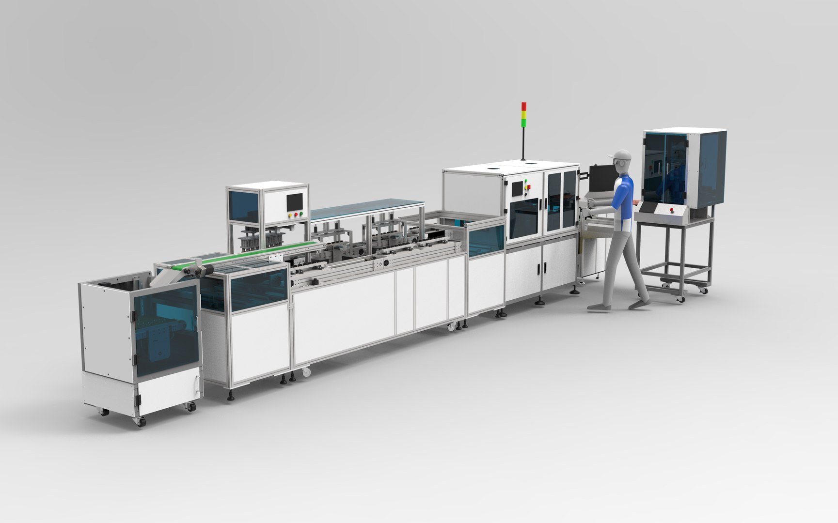 Automatic Inspection Assembly Line 3D Model - TurboSquid 1900545