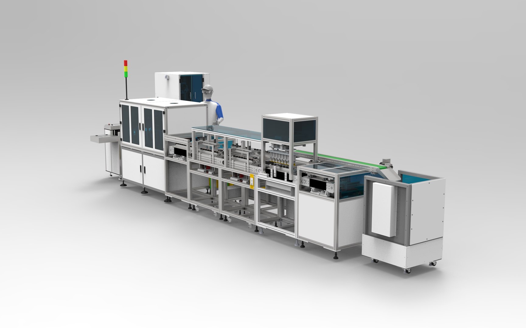 Automatic Inspection Assembly Line 3D Model - TurboSquid 1900545