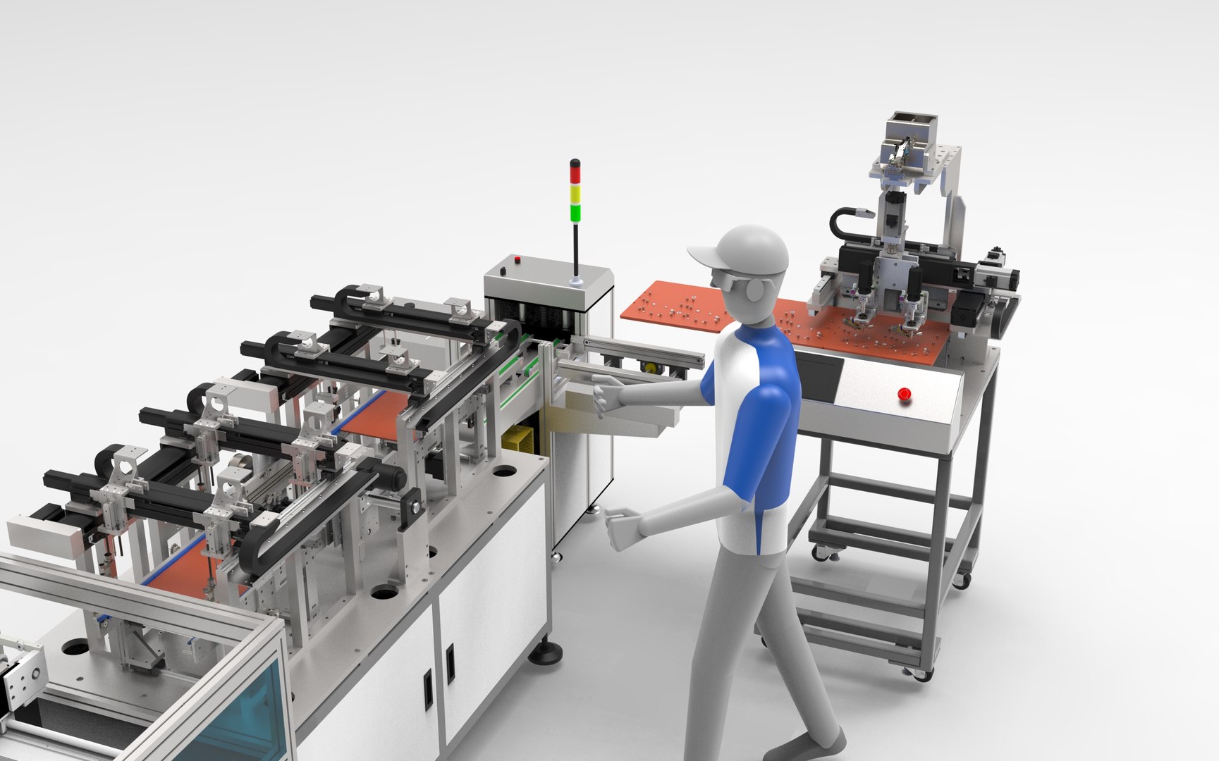 Automatic Inspection Assembly Line 3D Model - TurboSquid 1900545