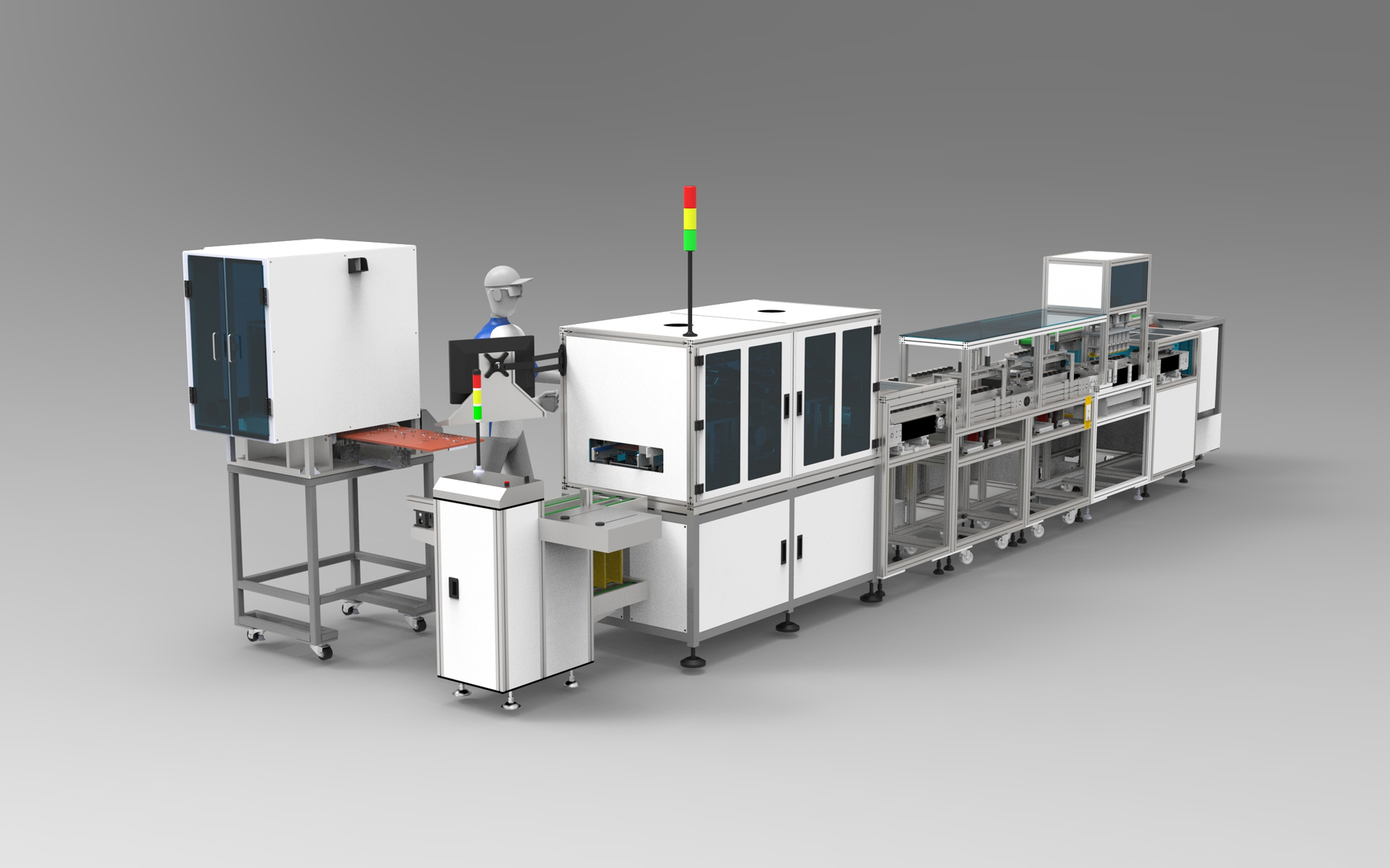Automatic Inspection Assembly Line 3D model - TurboSquid 1900545
