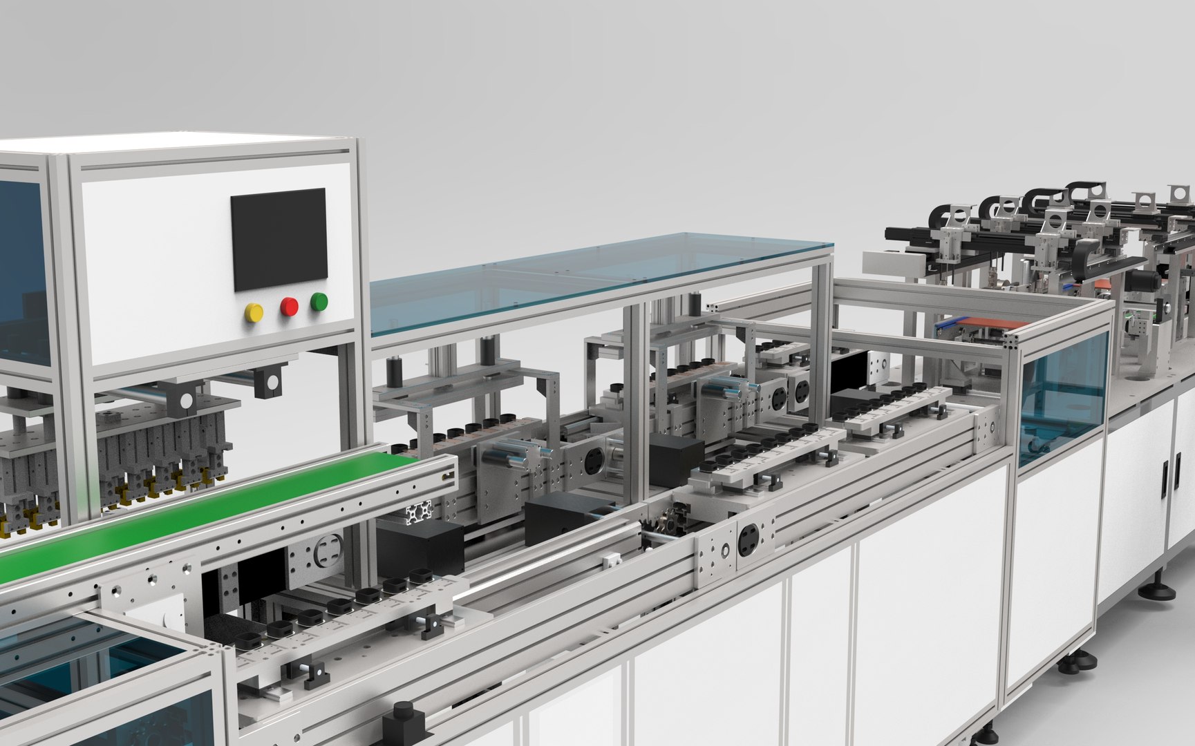 Automatic Inspection Assembly Line 3D Model - TurboSquid 1900545