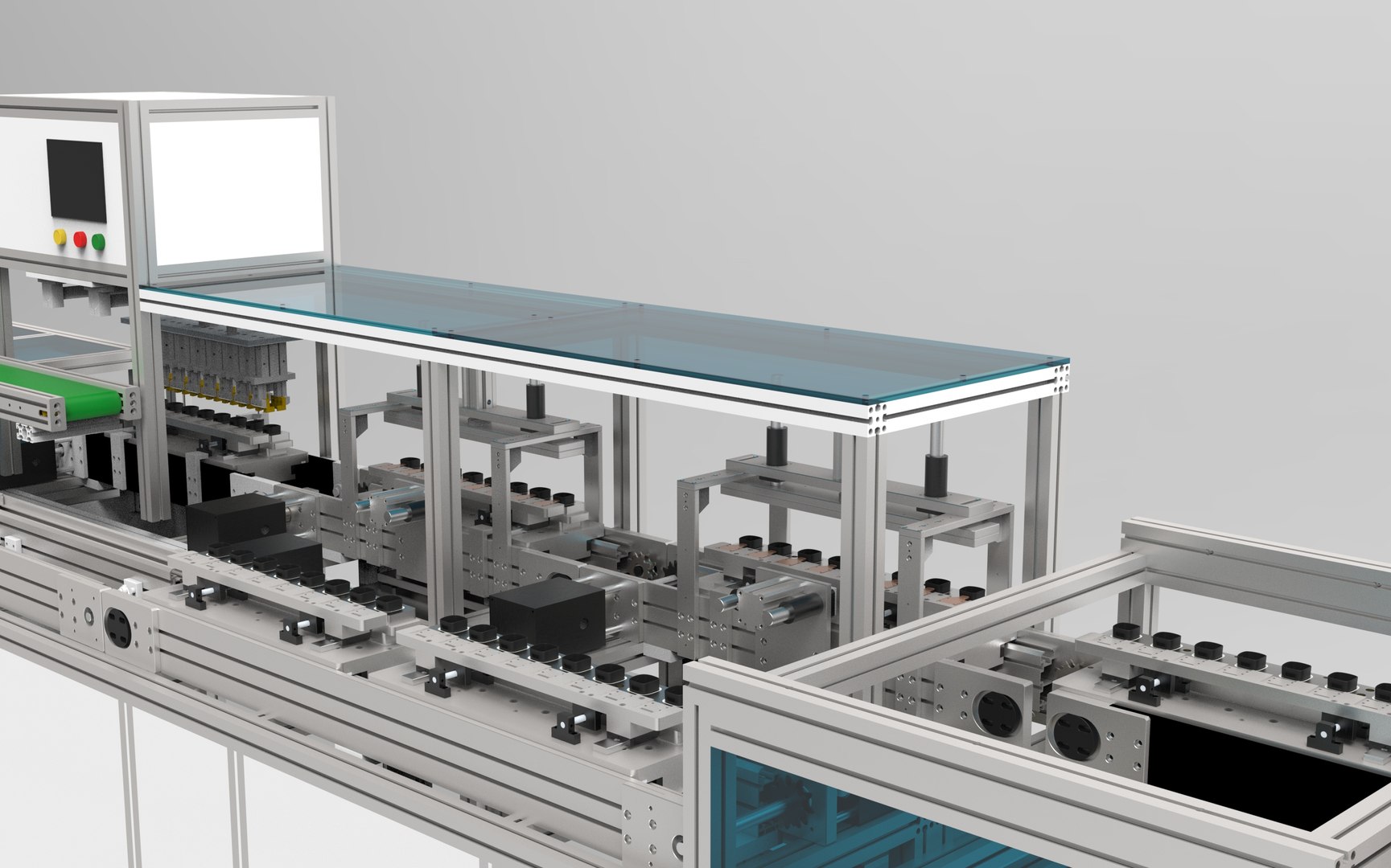 Automatic Inspection Assembly Line 3D Model - TurboSquid 1900545
