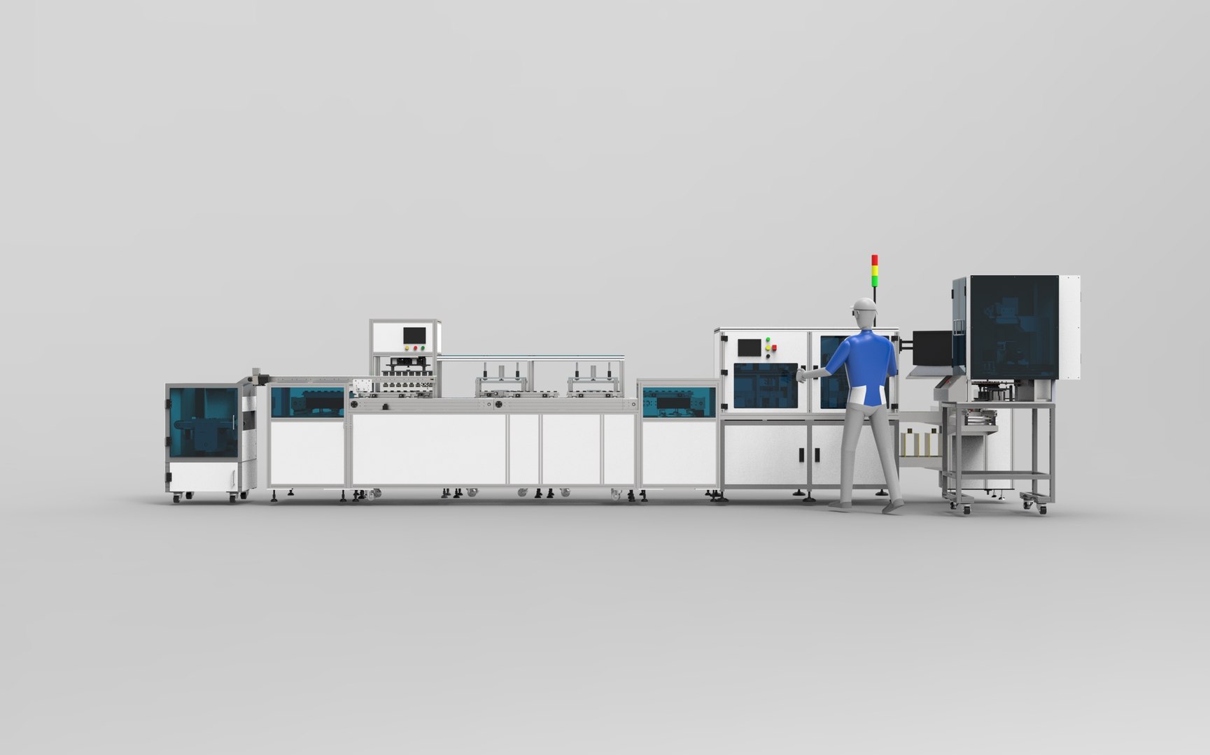 Automatic Inspection Assembly Line 3D Model - TurboSquid 1900545