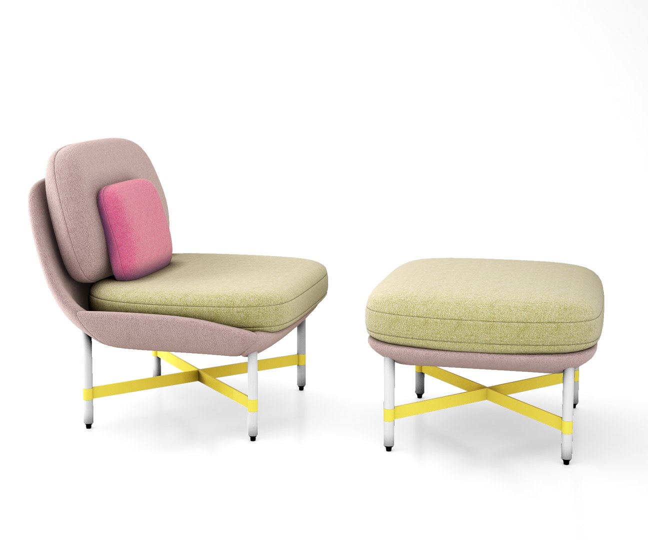 3D ottoman chair moroso model - TurboSquid 1545626