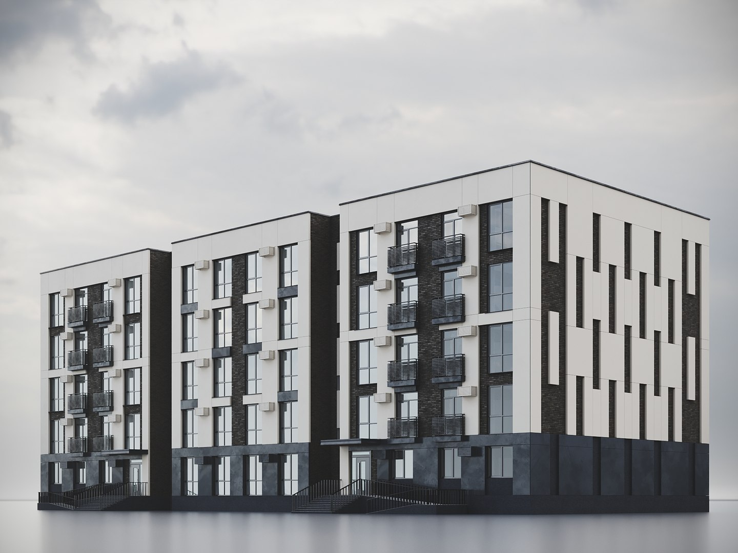 3D Modern Residential Building 013 Model - TurboSquid 2153807