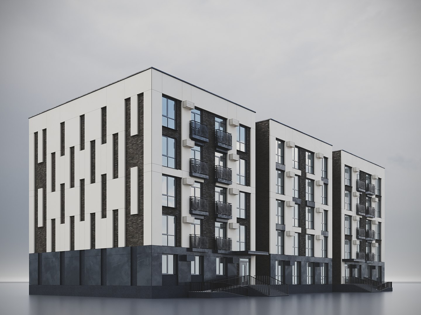 3D Modern Residential Building 013 Model - TurboSquid 2153807