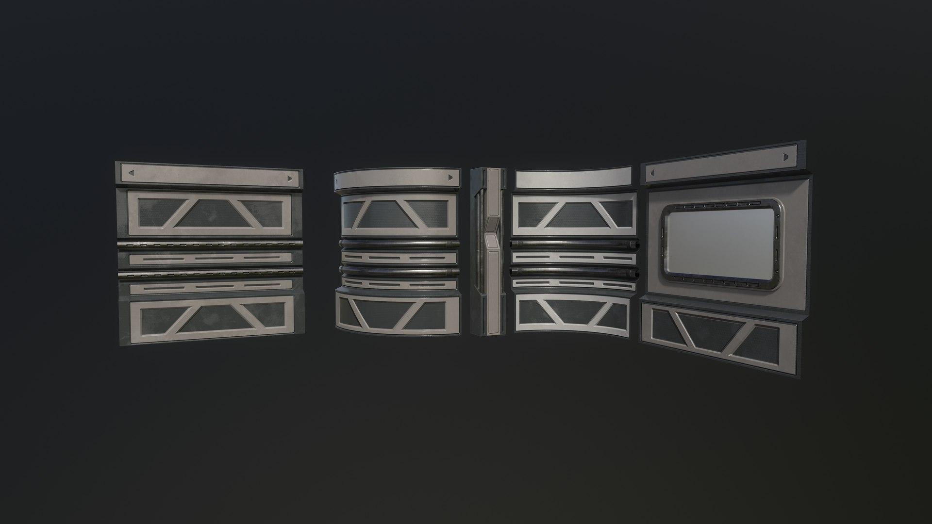 Modular Sci Fi Walls 3D Model - TurboSquid 1746905