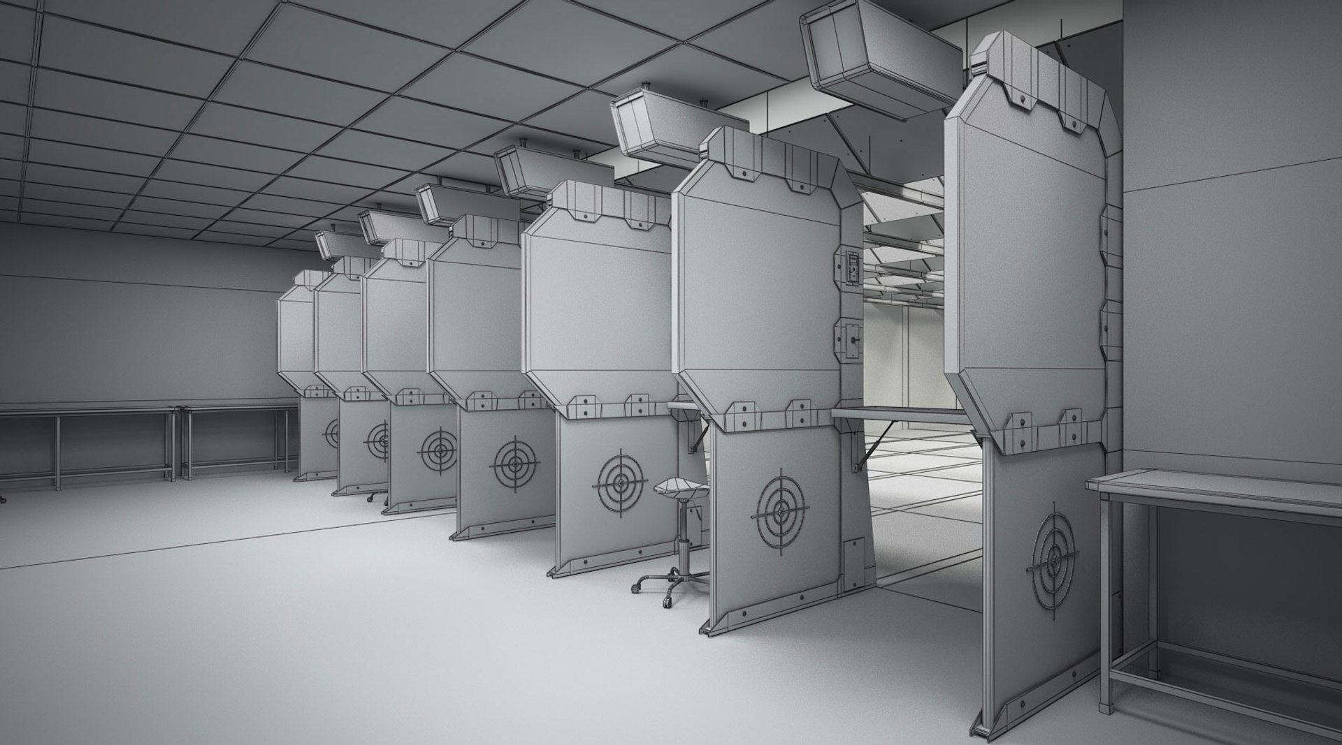 3d model shooting range