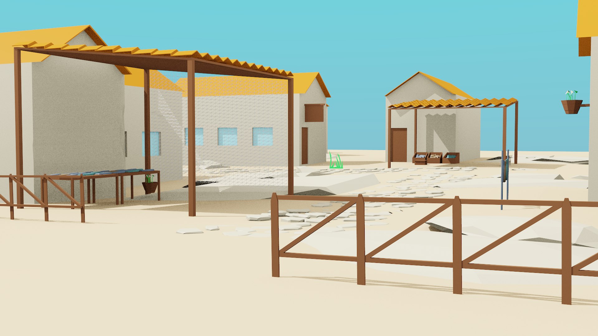 3D little town - TurboSquid 1353103