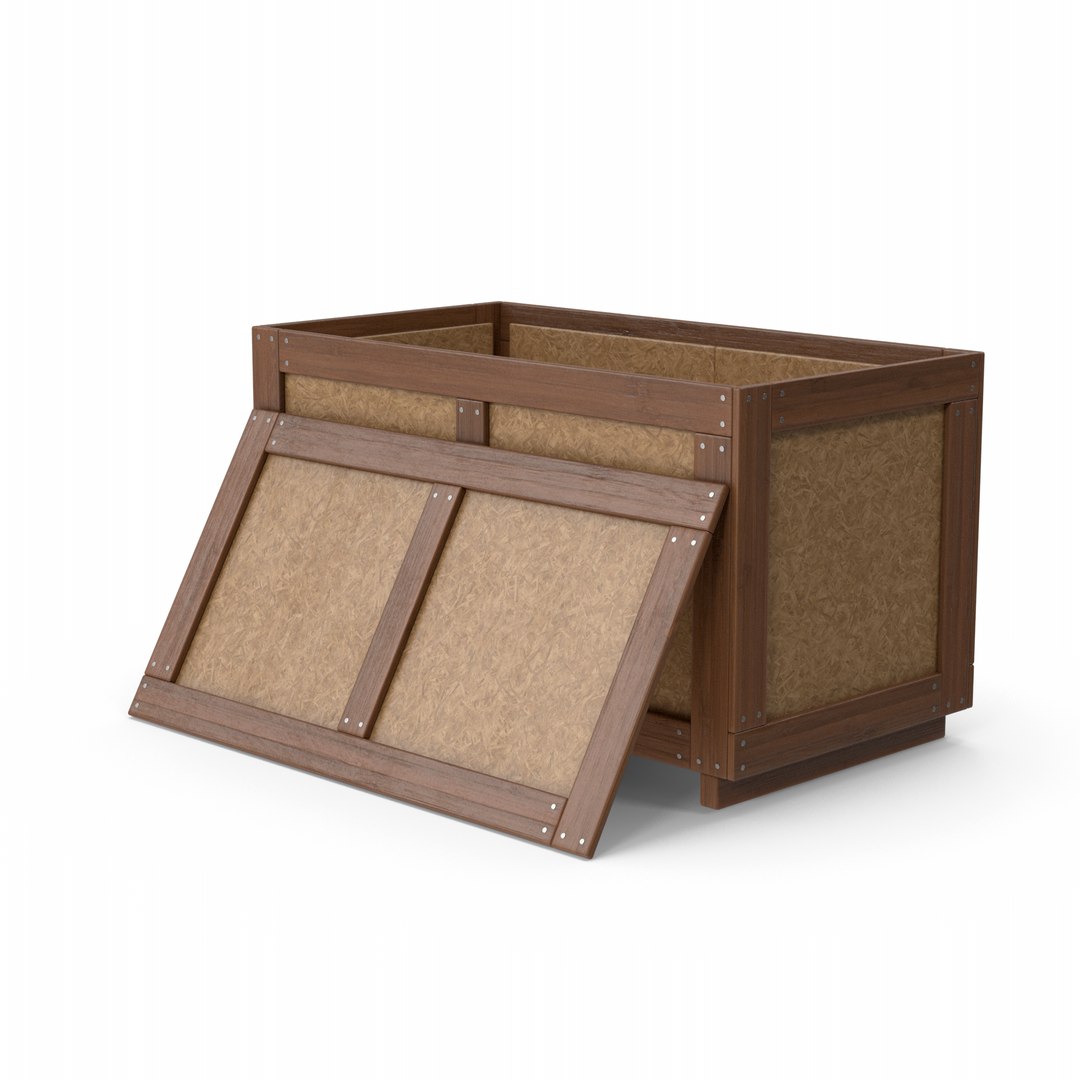 3D Cargo Crate Box Opened Model - TurboSquid 2028028