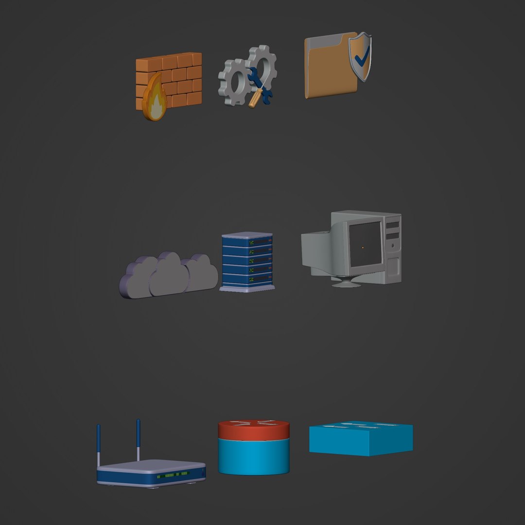 Computer Icons Pack Model - TurboSquid 1854637