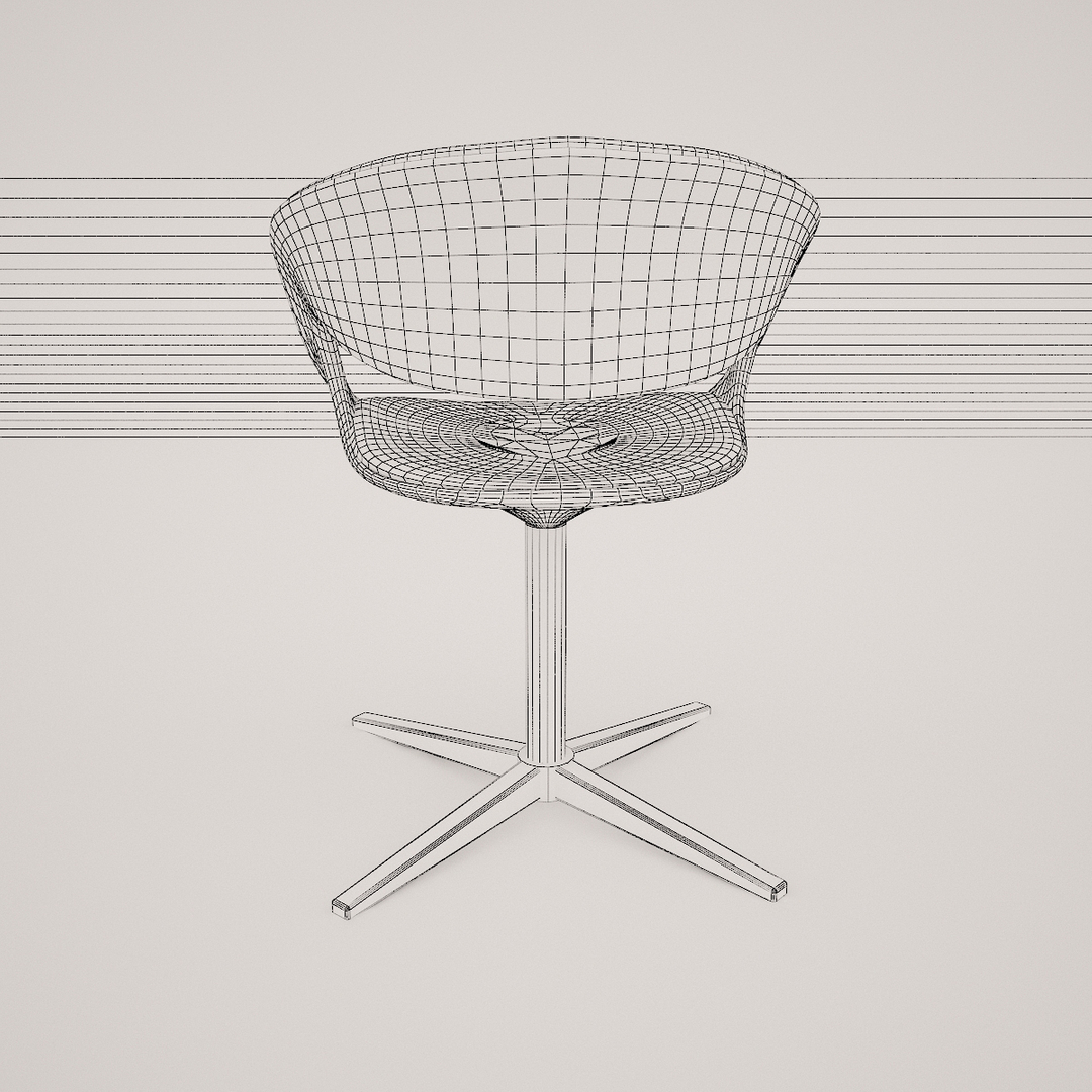 3d Model Bucket Seat Chair Walter Knoll