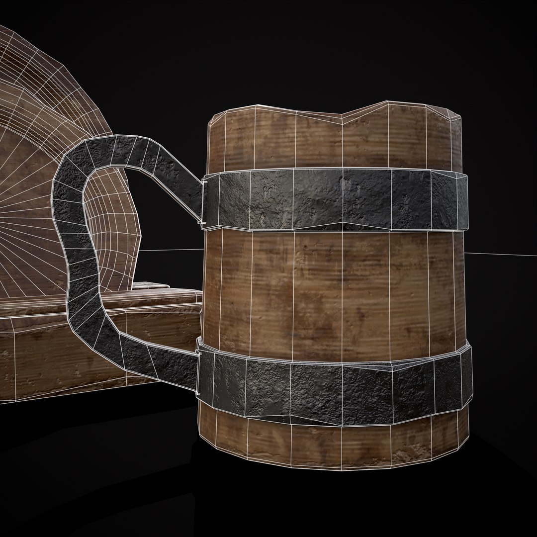 Wooden Medieval Dish Washing Set 3D Model - TurboSquid 1985070