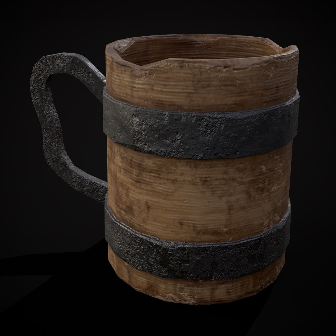 Wooden Medieval Dish Washing Set 3D Model - TurboSquid 1985070