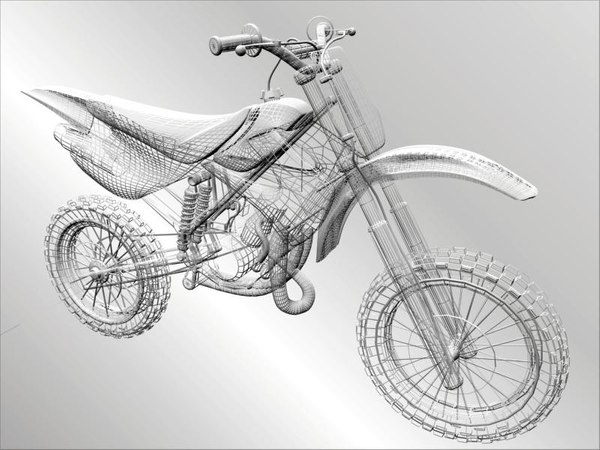 moto motocross 3d model