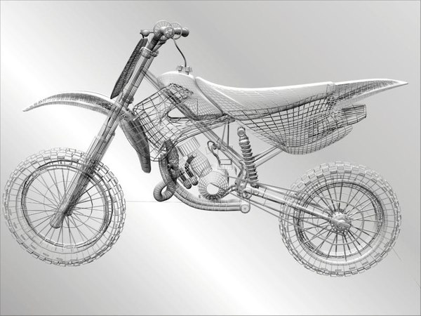 moto motocross 3d model