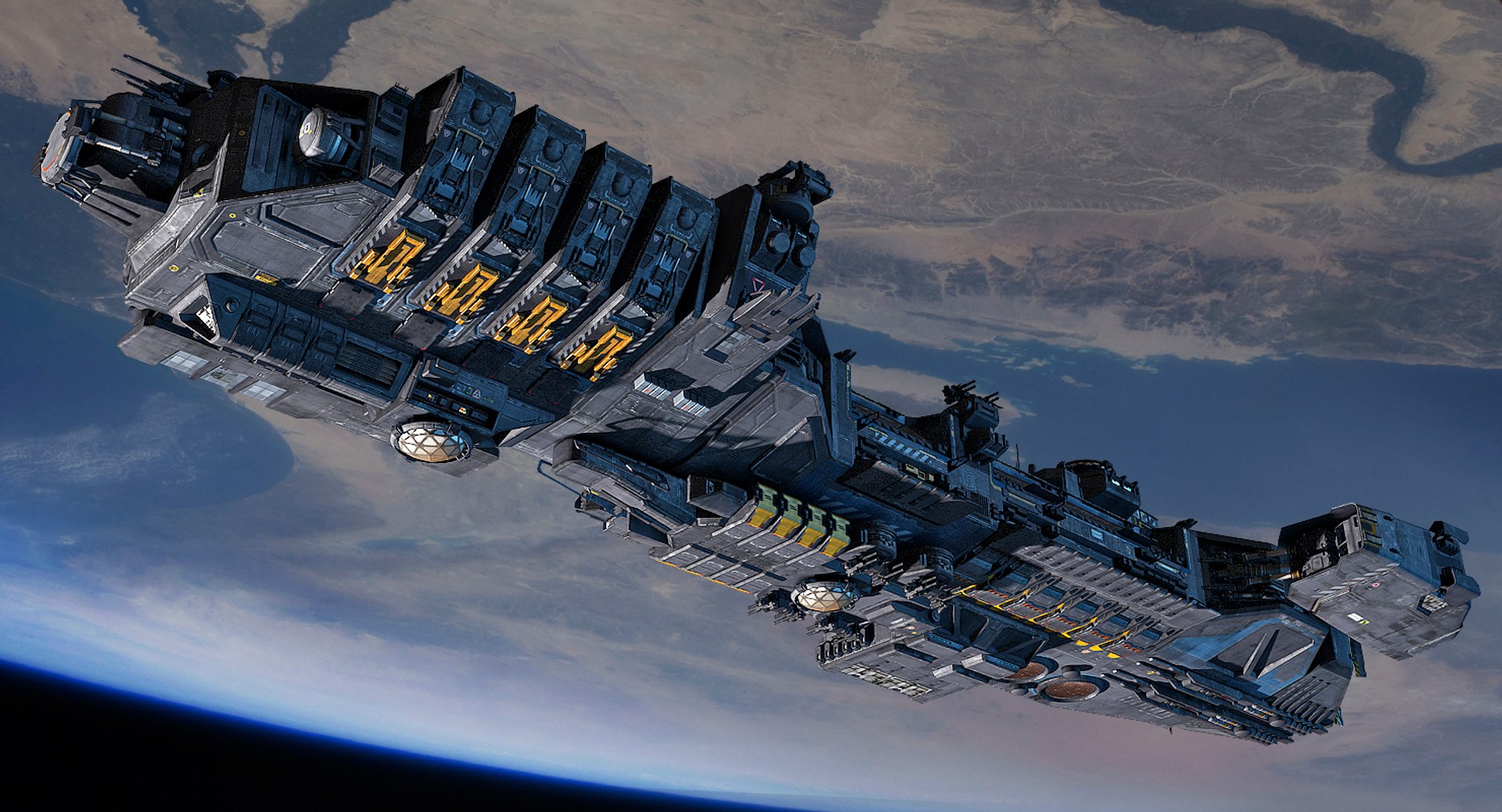 3d Spacecraft Carrier Model