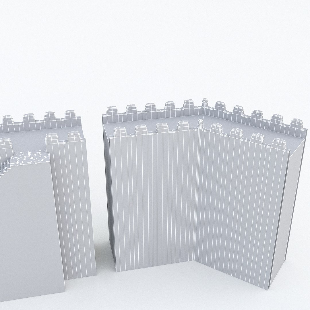 Modular Old Castle Wall 3D Model - TurboSquid 1556642