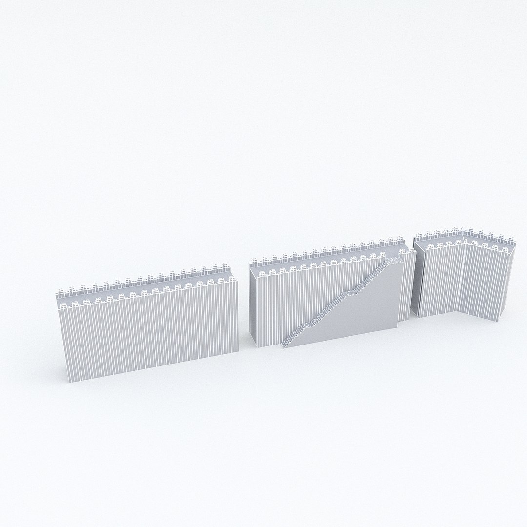 Modular Old Castle Wall 3D Model - TurboSquid 1556642