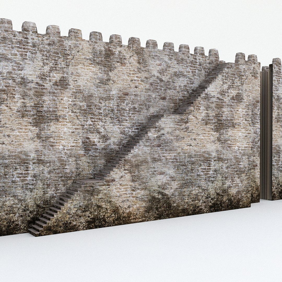 Modular Old Castle Wall 3D Model - TurboSquid 1556642