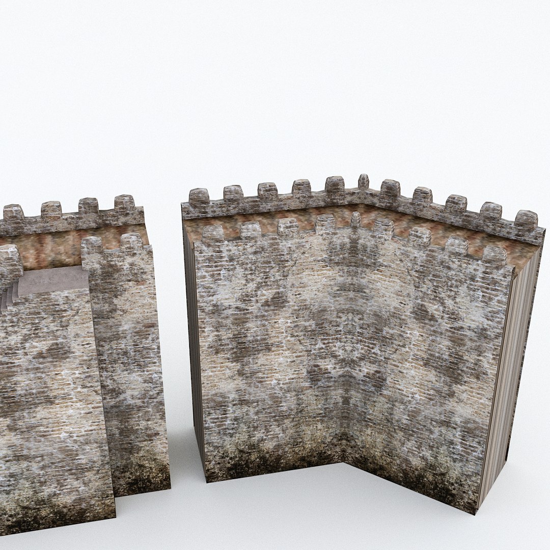 Modular Old Castle Wall 3D Model - TurboSquid 1556642