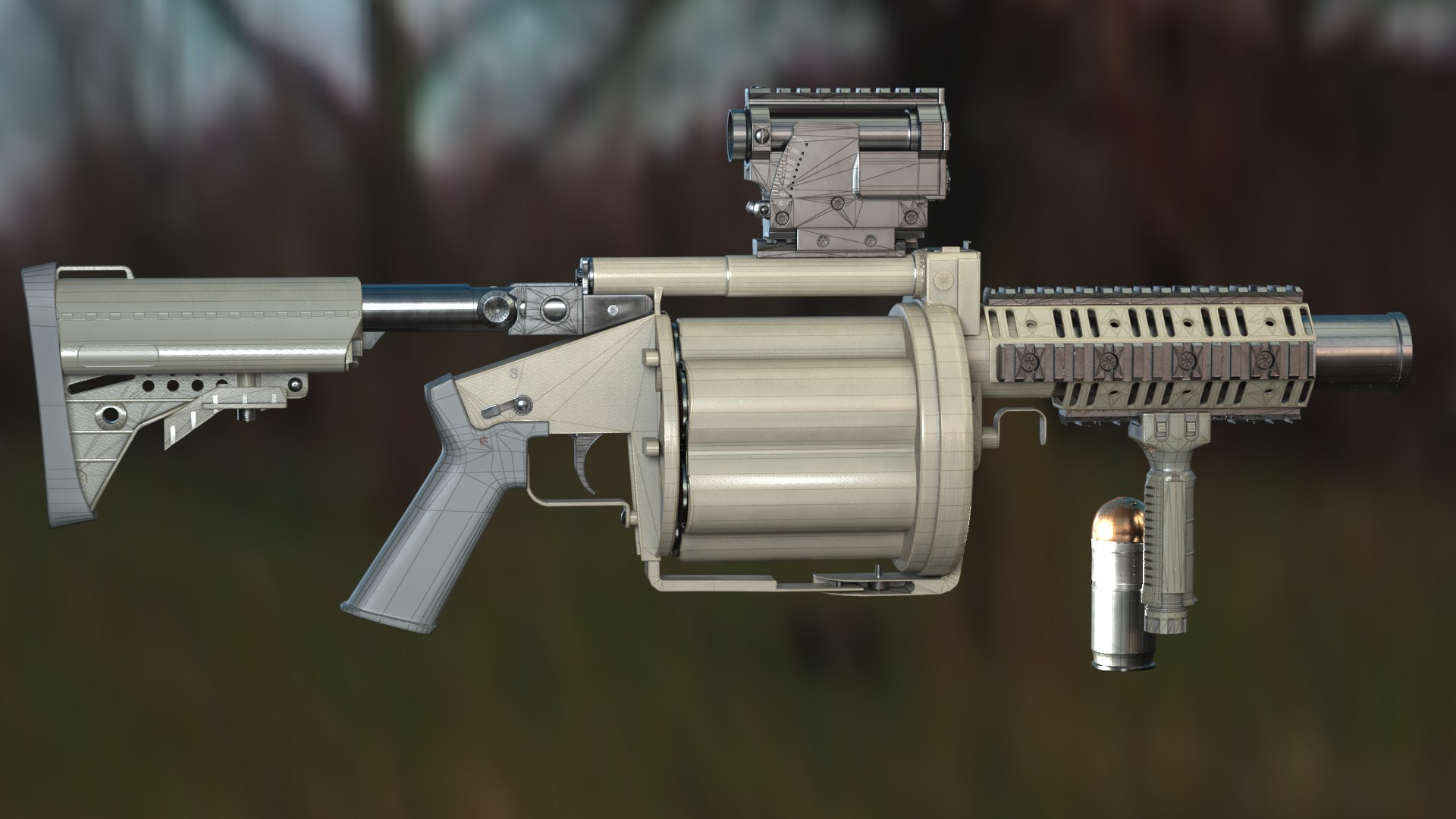 Milkor MGL-140 3D Model - TurboSquid 2279509