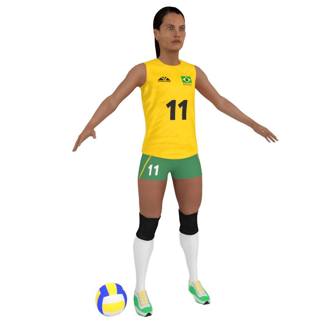 3D Female Volleyball Player Ball Model - TurboSquid 1307825