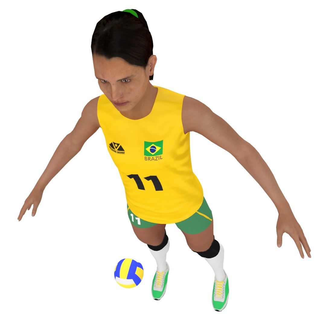 3D Female Volleyball Player Ball Model - TurboSquid 1307825