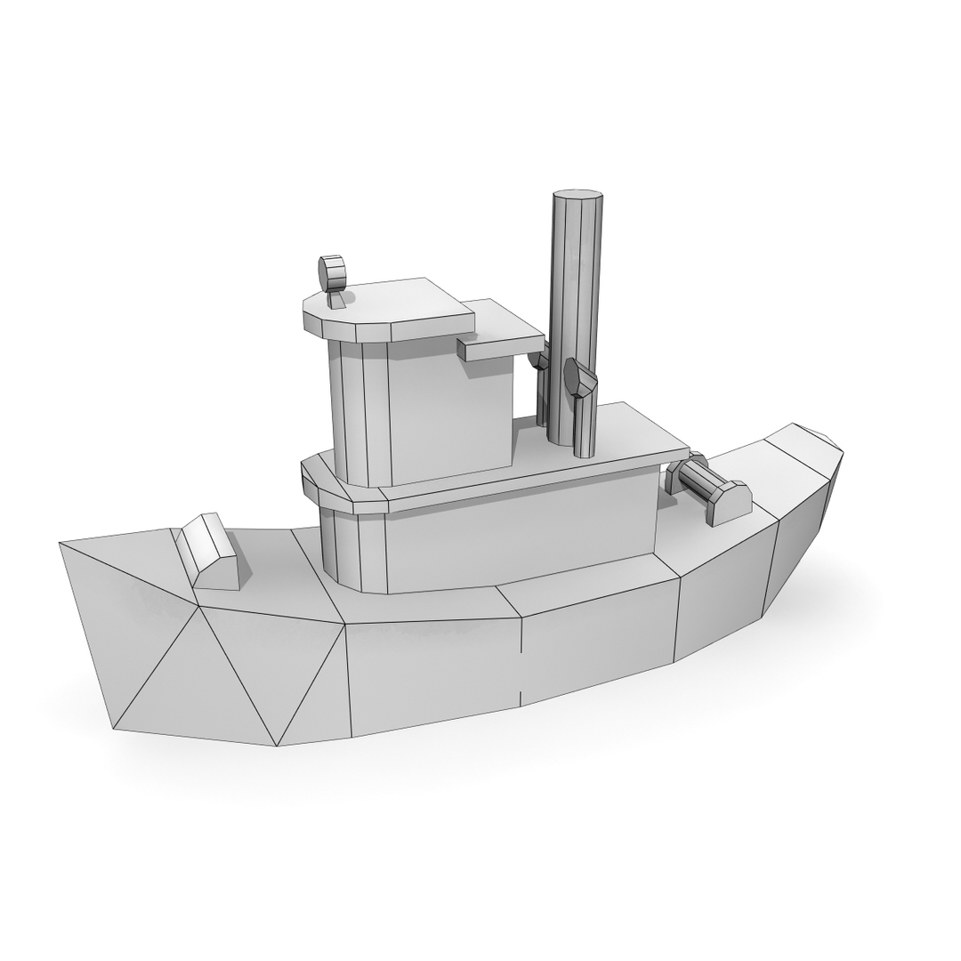 3d Tug Papermodel Ship