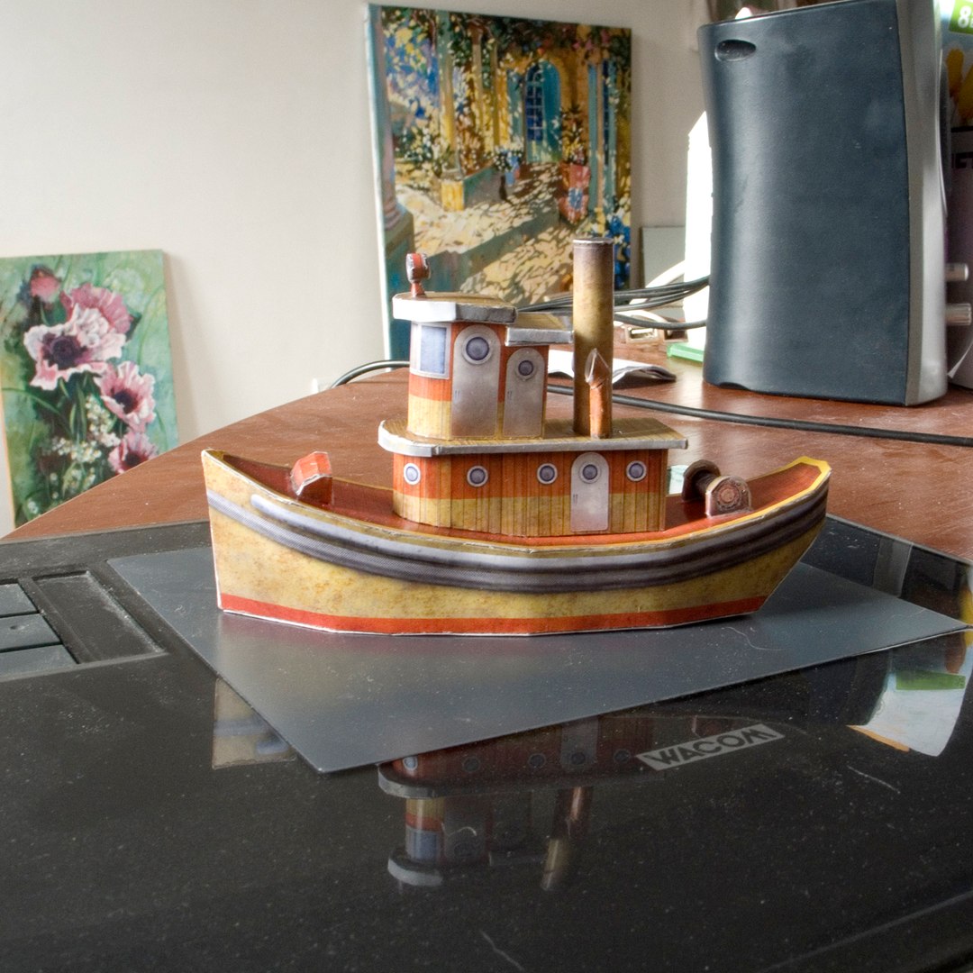 3d Tug Papermodel Ship