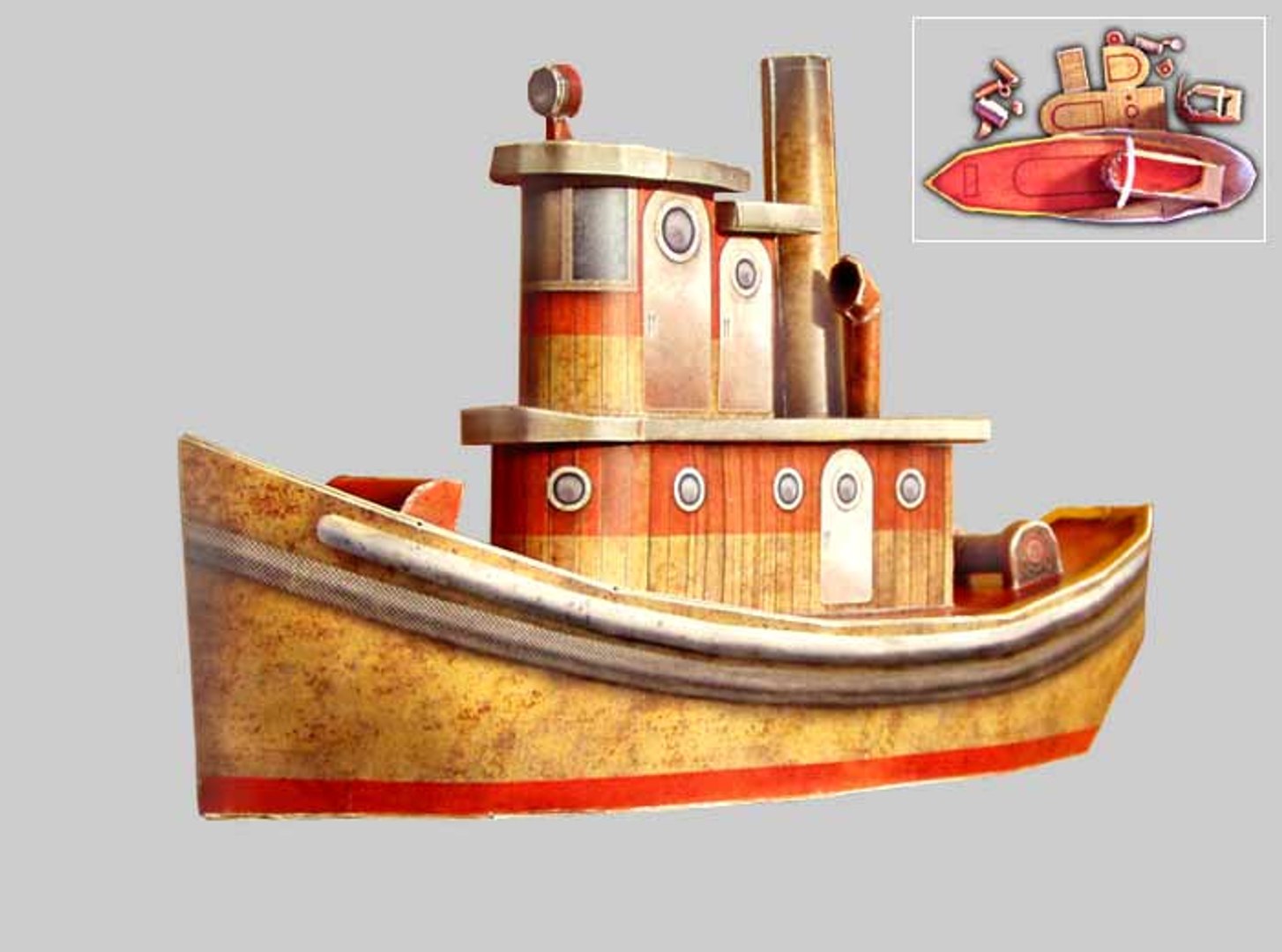 3d Tug Papermodel Ship