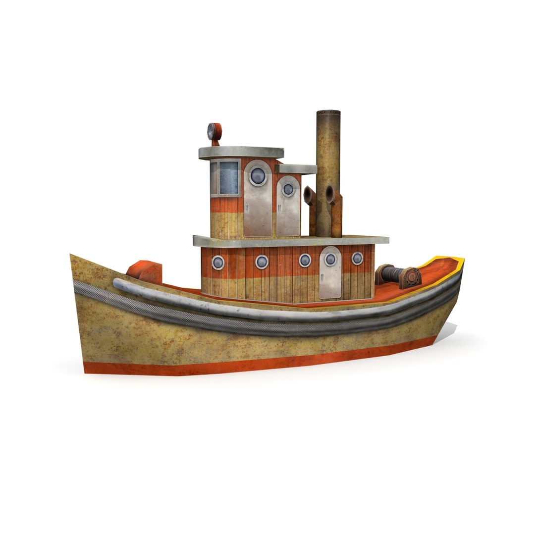 3d Tug Papermodel Ship
